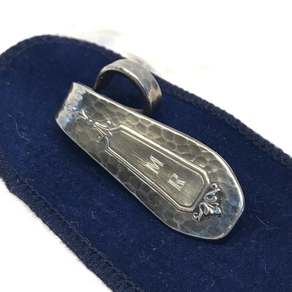 Vintage | Jewelry | Vintage Handmade Recycled Hammered Silver Tone Pin ...
